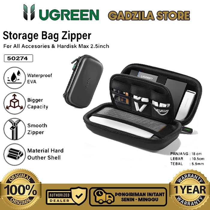 Jual UGREEN Storage Pouch Organizer Bag Tempat Kabel Data Hard Case ...
