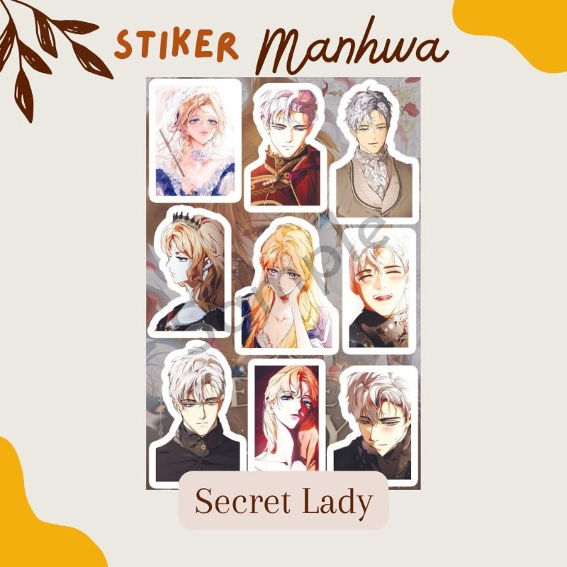 Jual Sticker Manhwa A6 Waterproof Secret Lady stiker Korea manhua manga ...