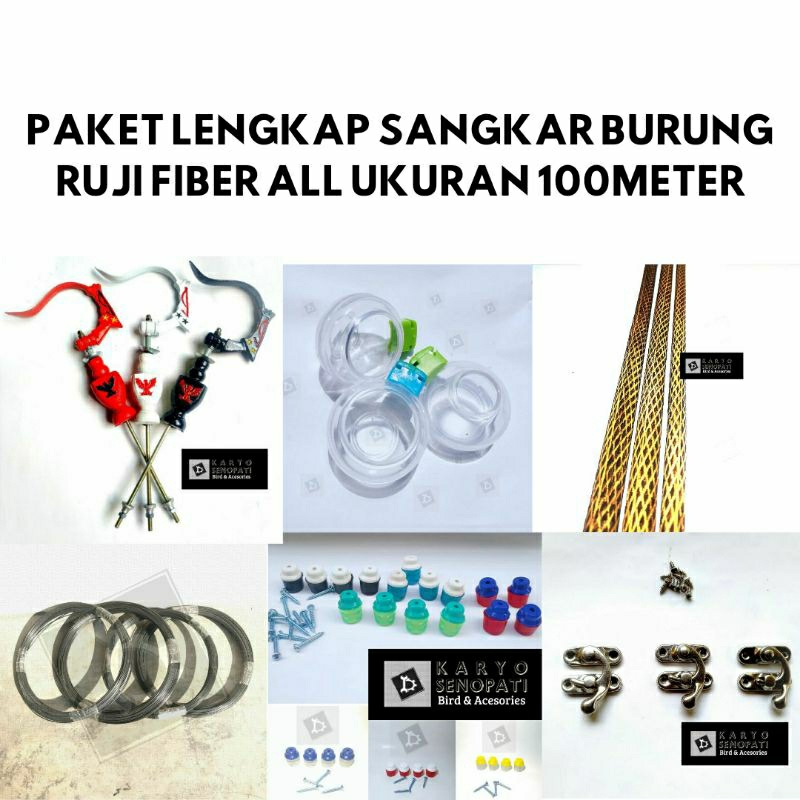 Jual jeruji ruji fiber 100meter paket lengkap sangkar burung aksesoris ...