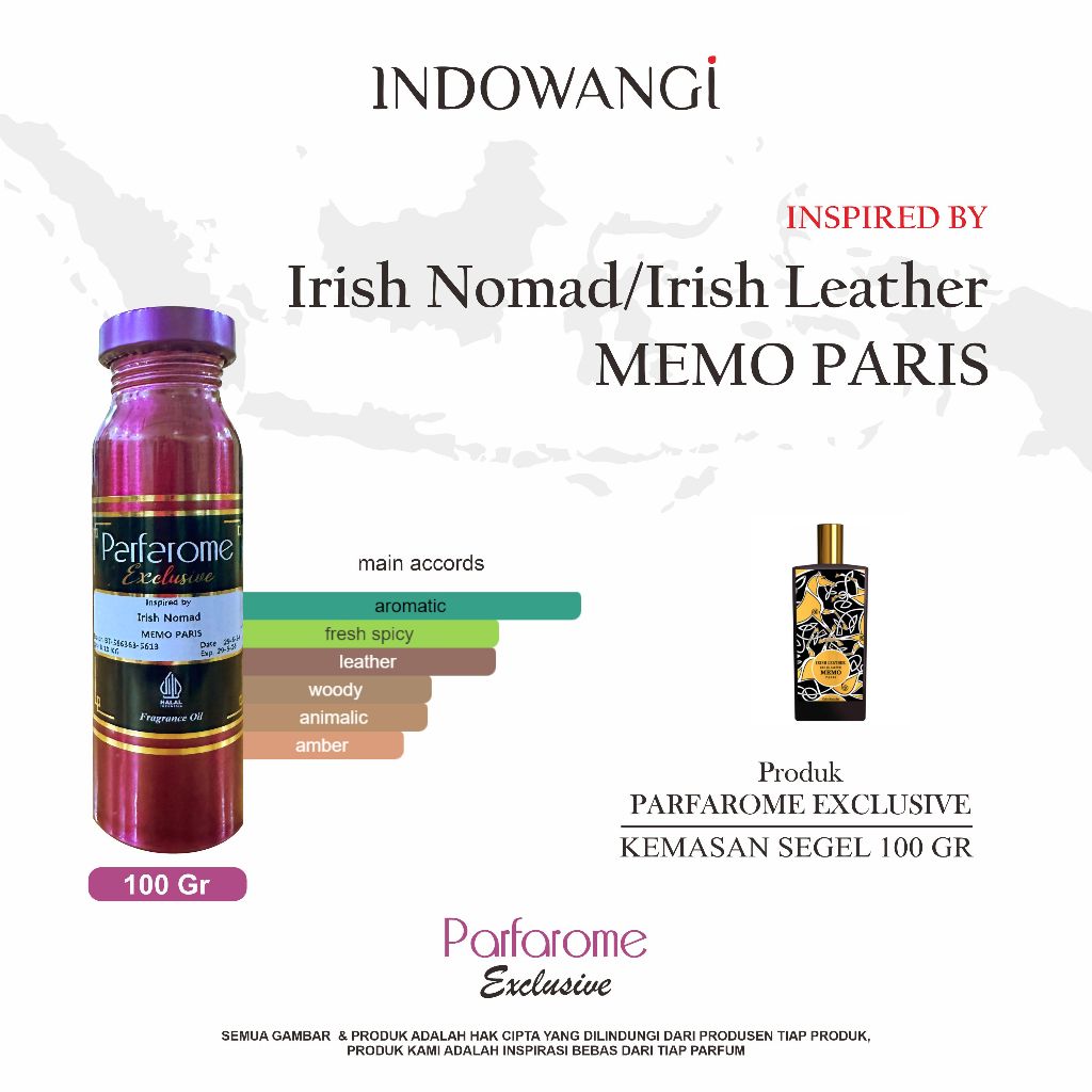 Jual Bibit Parfum IRISH LEATHER MEMO PARIS by PARFAROME EXCLUSIVE ...