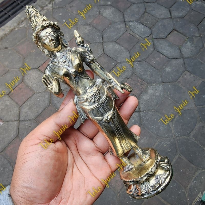 Jual PATUNG DEWI TARA KUNINGAN EMAS UKURAN 23 CM | Shopee Indonesia