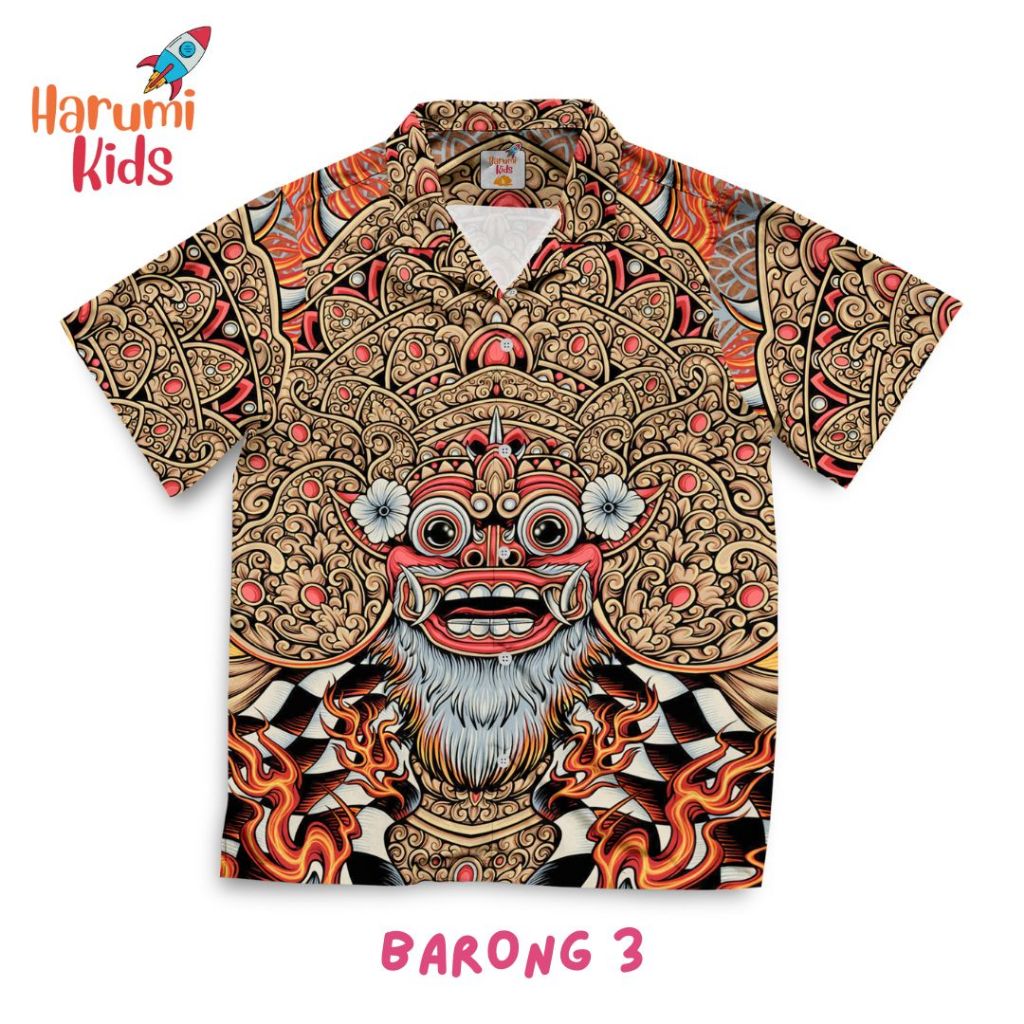 Jual Harumi kids - Kemeja Anak pattern - BARONG 3 | Shopee Indonesia