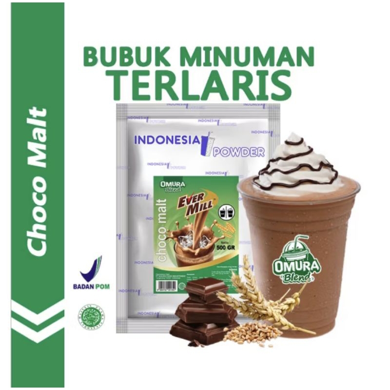 Jual bubuk OMURA BLEND choco malt /bubuk minuman rasa milo /500g ...
