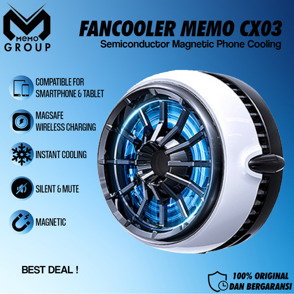 Jual MEMO CX03 MAGNETIC PHONE COOLER WIRELESS CHARGING ORIGINAL / Fan Cooler Magnet MEMO CX03 ...
