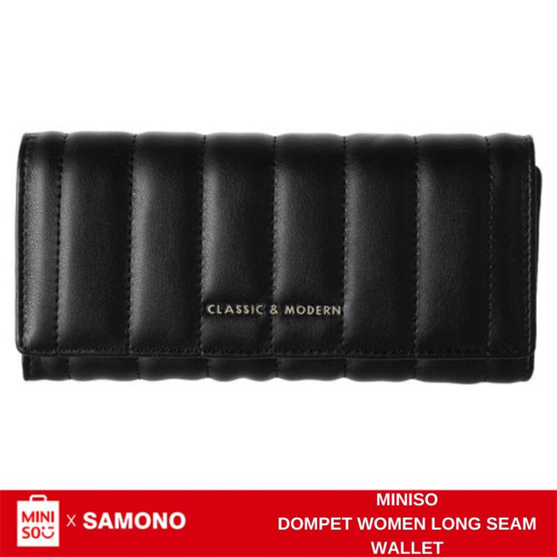 Jual Miniso Dompet Panjang Design Classic & Modern Wallet Metal Letter ...