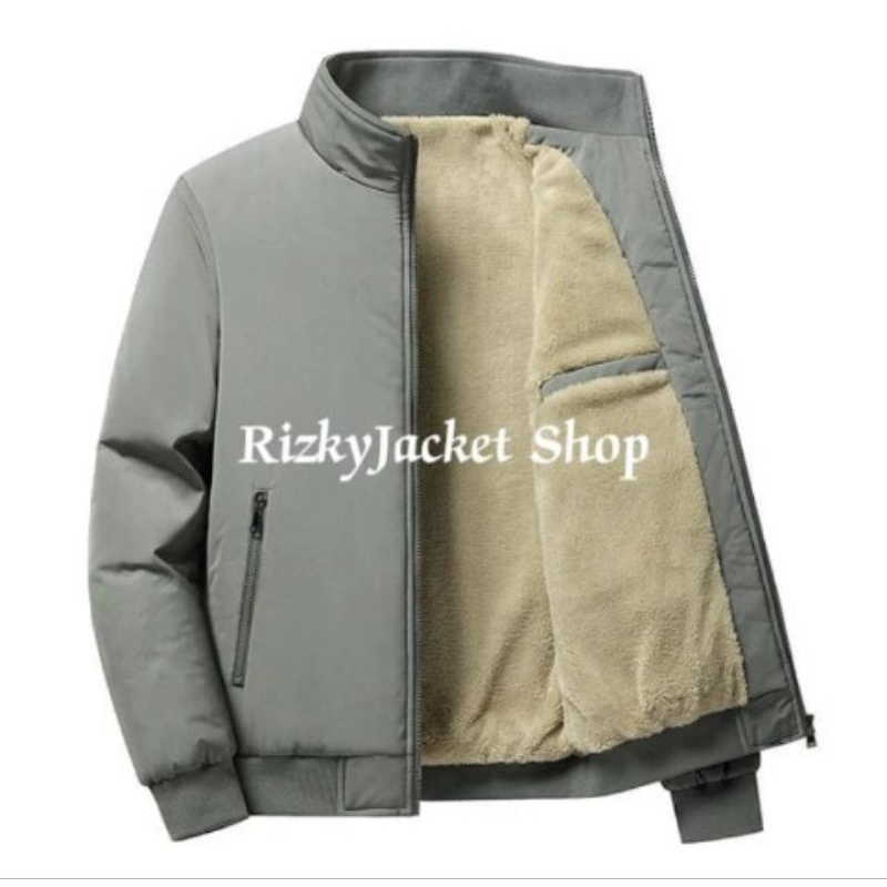 Jual Jaket bomber beludru hangat dan tebal/Jaket bomber motor hangat ...
