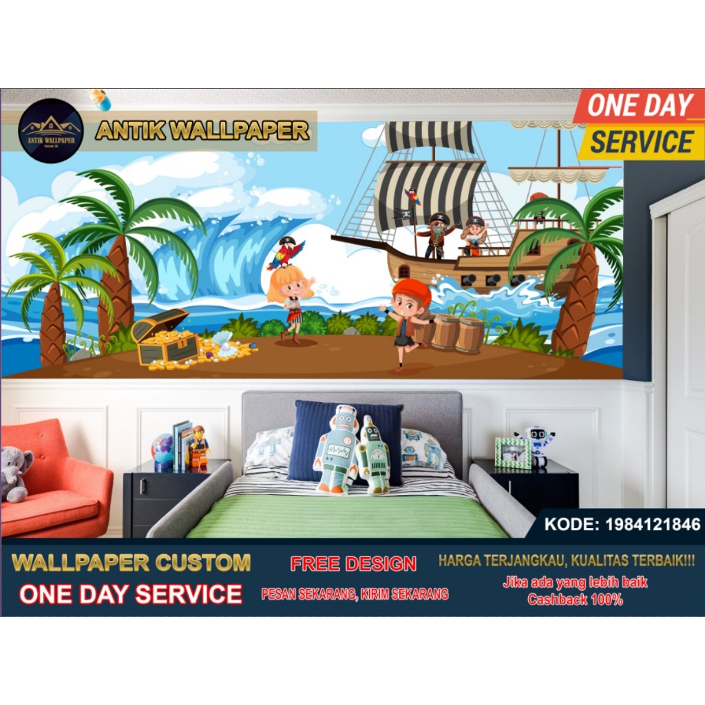 Jual Wallpaper & Wallstiker Custom 3D Tema Animasi Anak | Planet ...