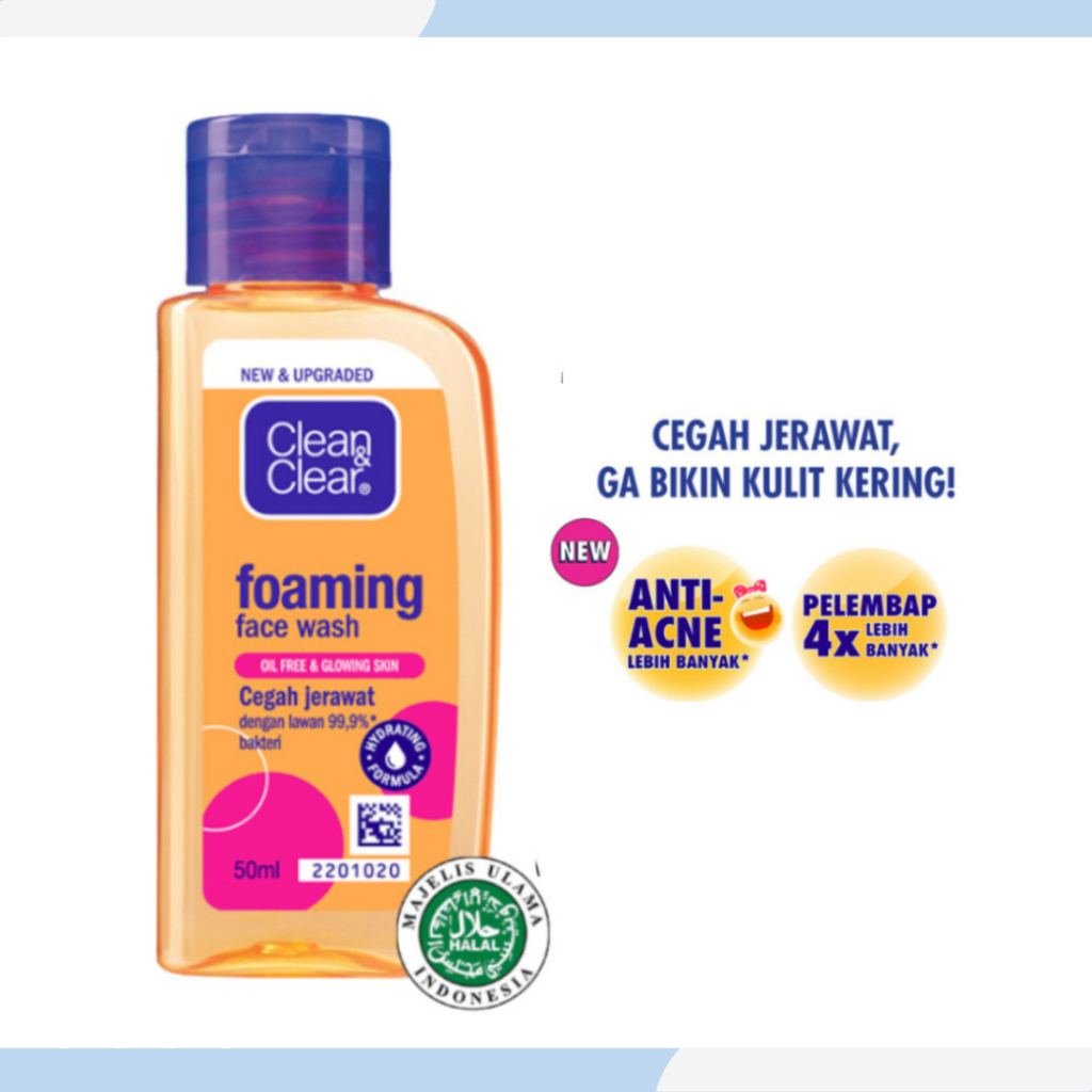 Jual Clean and Clear Foaming Face Wash 50ml/Sabun Pembersih Wajah ...