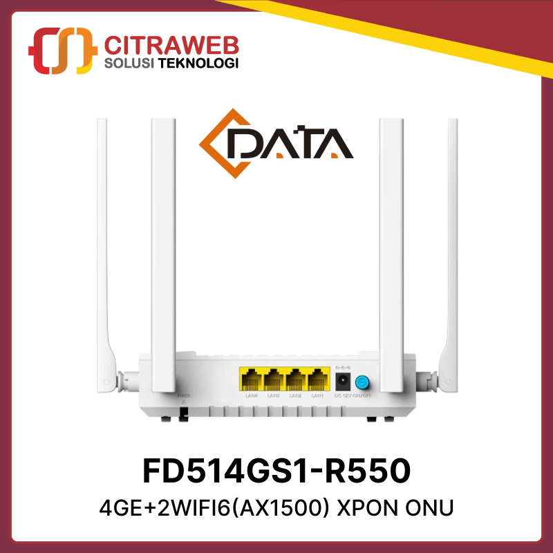 Jual C-DATA XPON ONU FD514GS1-R550 4GE DUAL BAND WIFI6 (AX1500) GPON ...