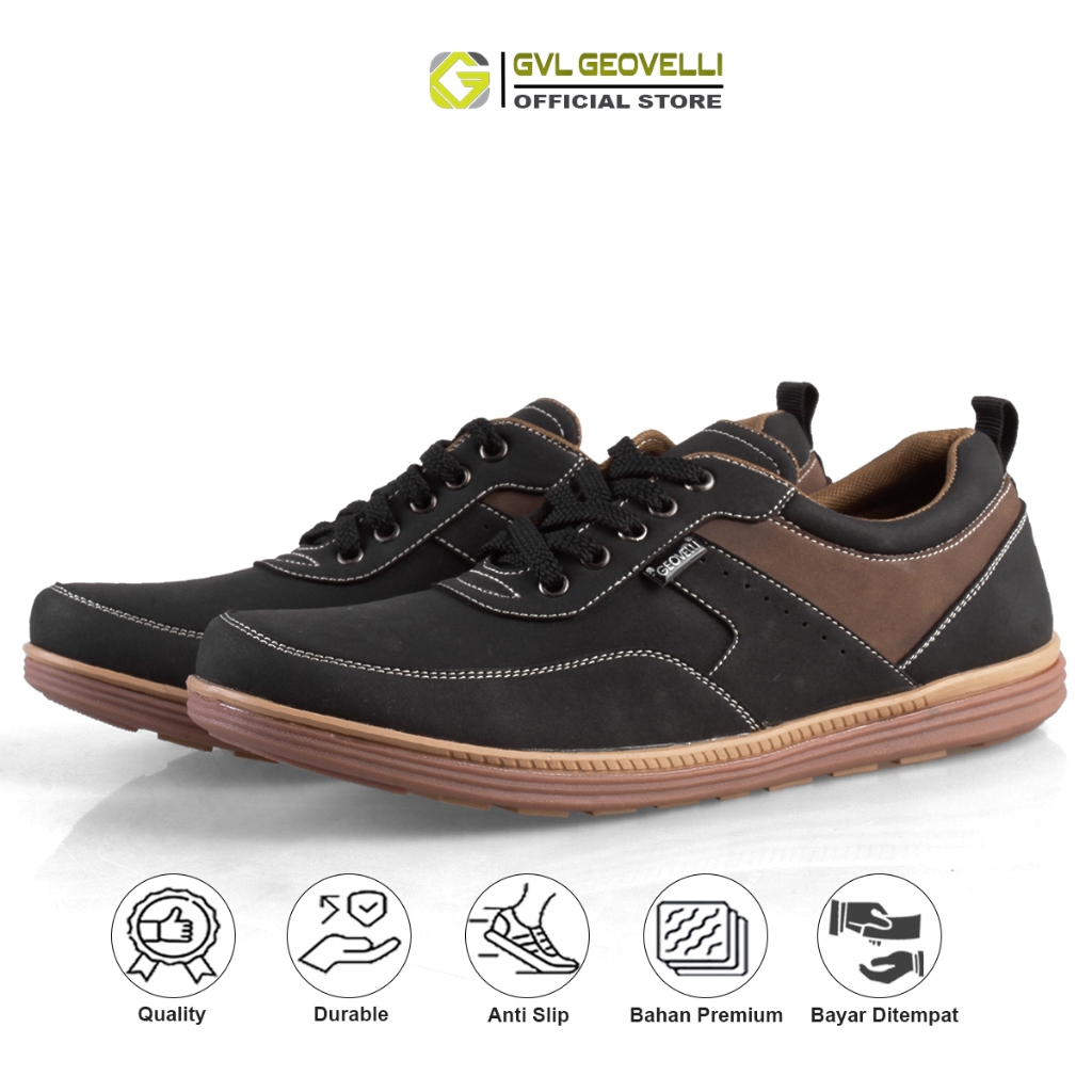 Jual Gvl Geovelli G1976 BRIDGE BROWN Sepatu Kasual Coklat Tali Pria ...