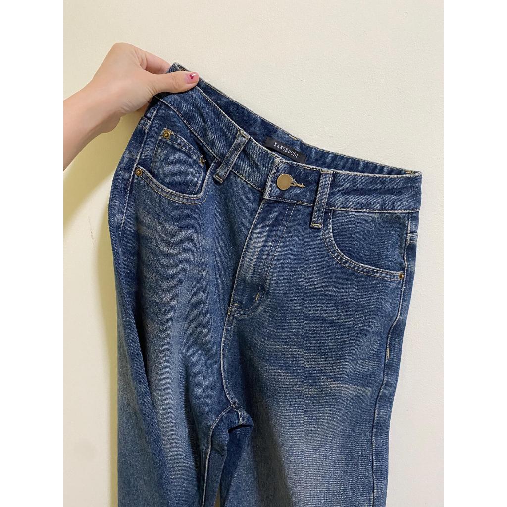 Jual ANNE JEANS - Biru retro Straight Loose Highwaist Jeans Wanita ...