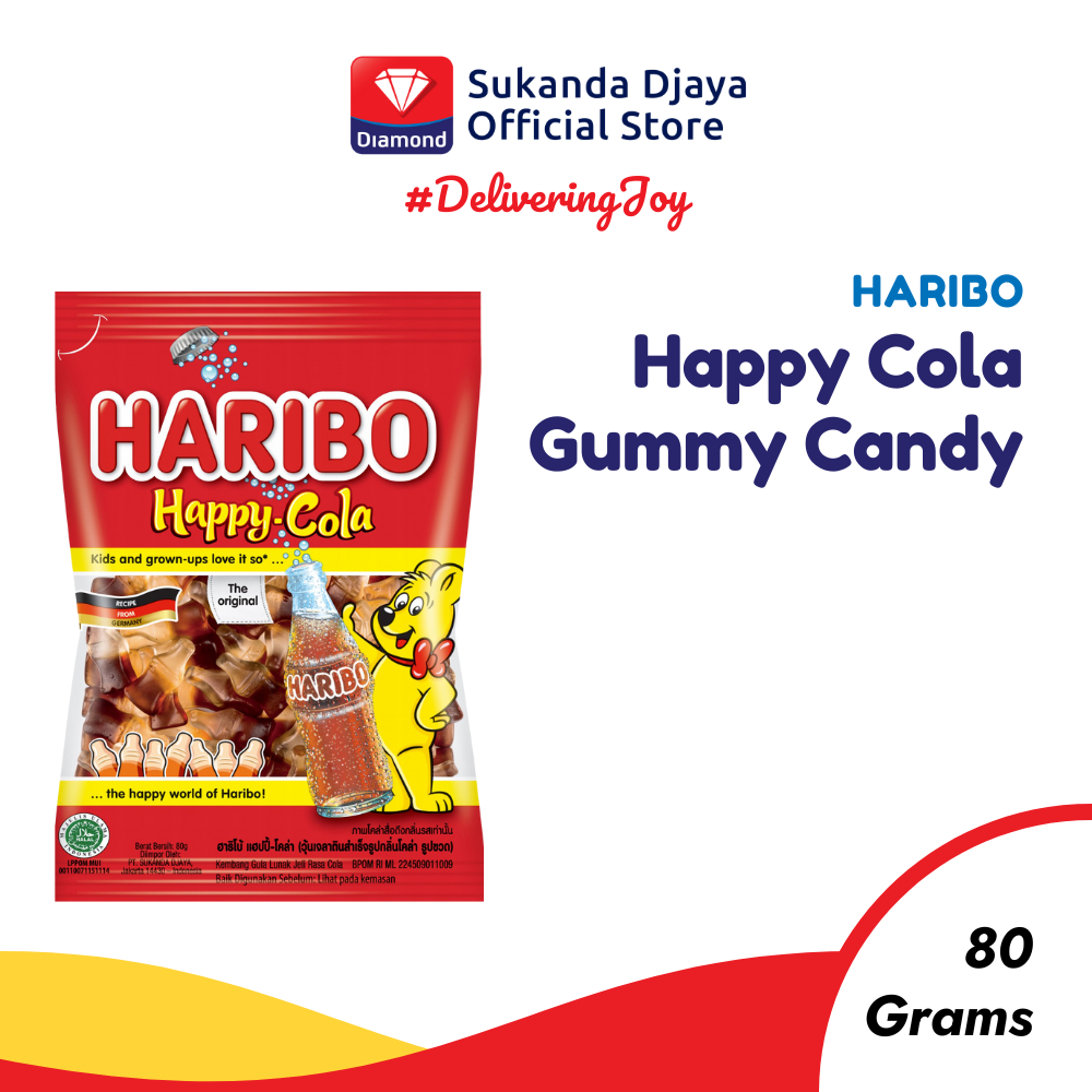 Jual Haribo Happy Cola Gummy Candy Permen 80 Gr | Shopee Indonesia