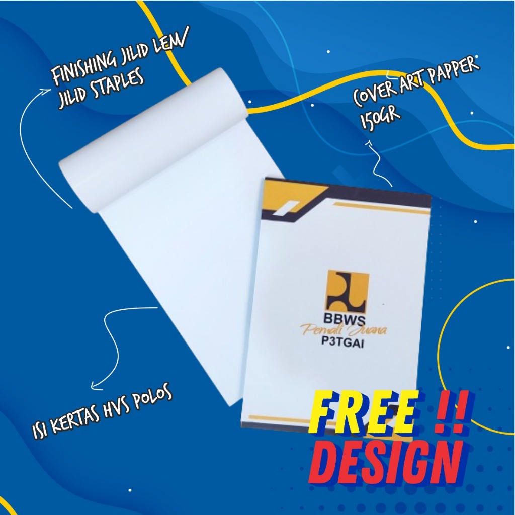 Jual Blocknote custom cetak isi 20 lembar A5 cover 1 muka | Shopee ...