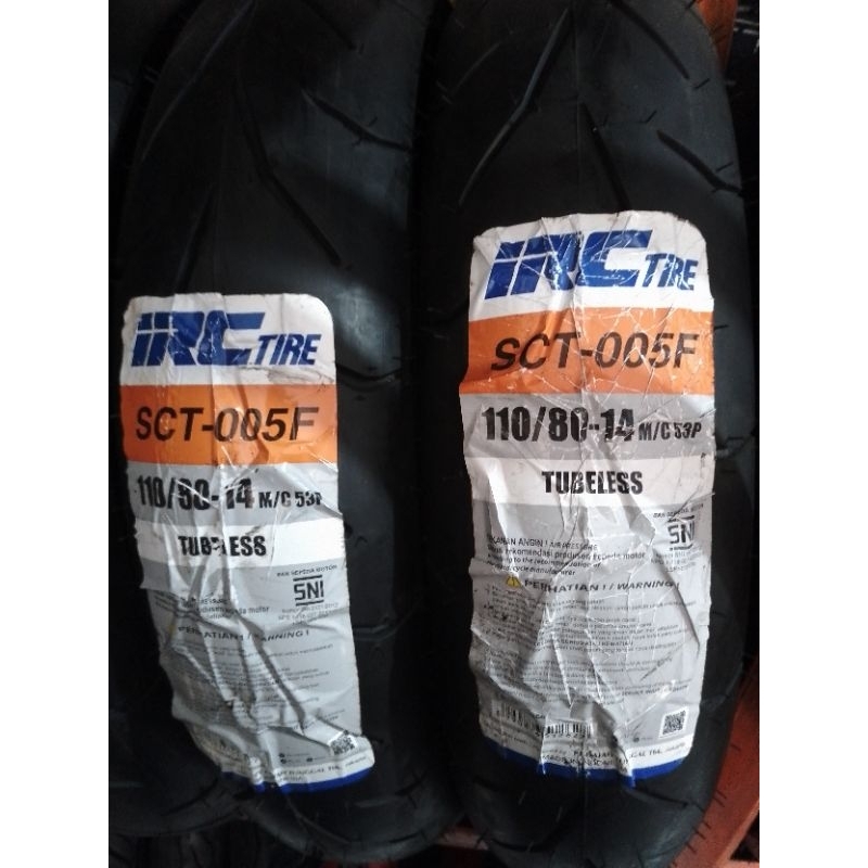 Jual BAN LUAR IRC SCT-005F 110/8014 TUBELESS | Shopee Indonesia