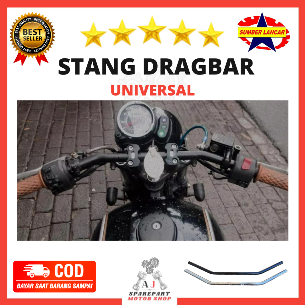 Jual Stang Custom Bobber Dragbar Crom Hitam Benelli PE250 Harley ...
