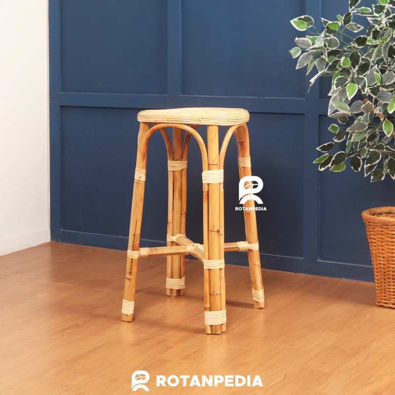 Jual Kursi Stool Rotan Minimalis | Kursi Bar Rotan | Kursi Makan Rotan ...