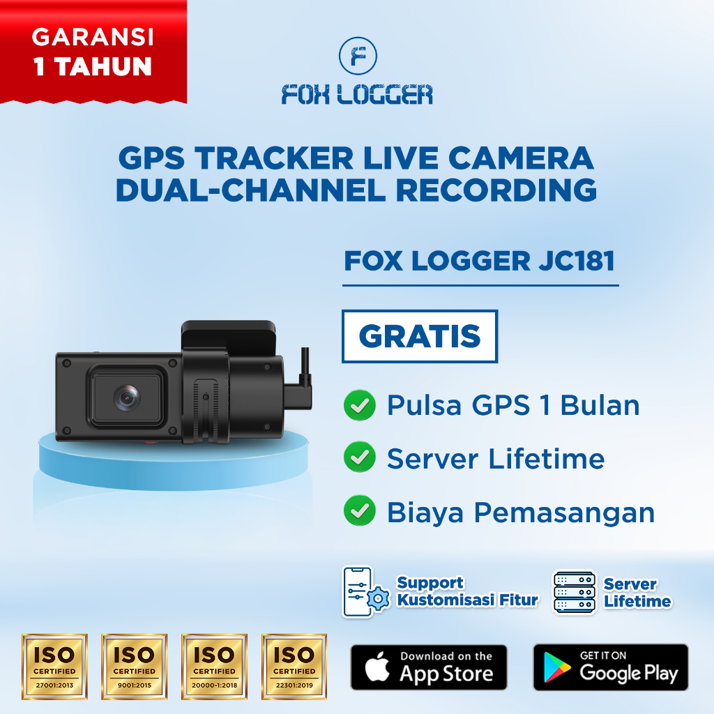 Jual FOX LOGGER DASHCAM GPS TRACKER JC181 FULL HD CAMERA MEMORY ...