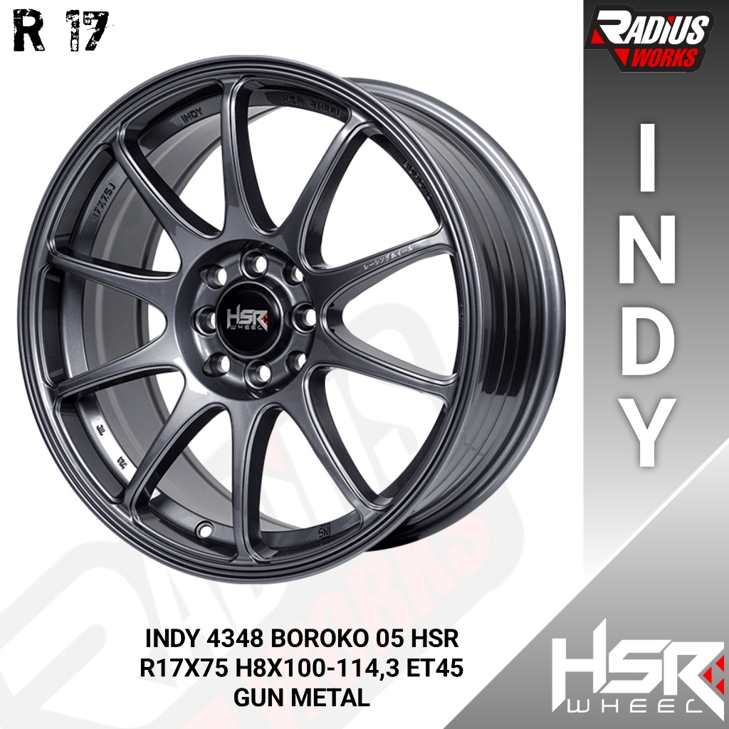 Jual Velg mobil yaris jazz raize rocky baleno livina R17 pcd 4x100 & 4x114,3 hsr indy | Shopee ...