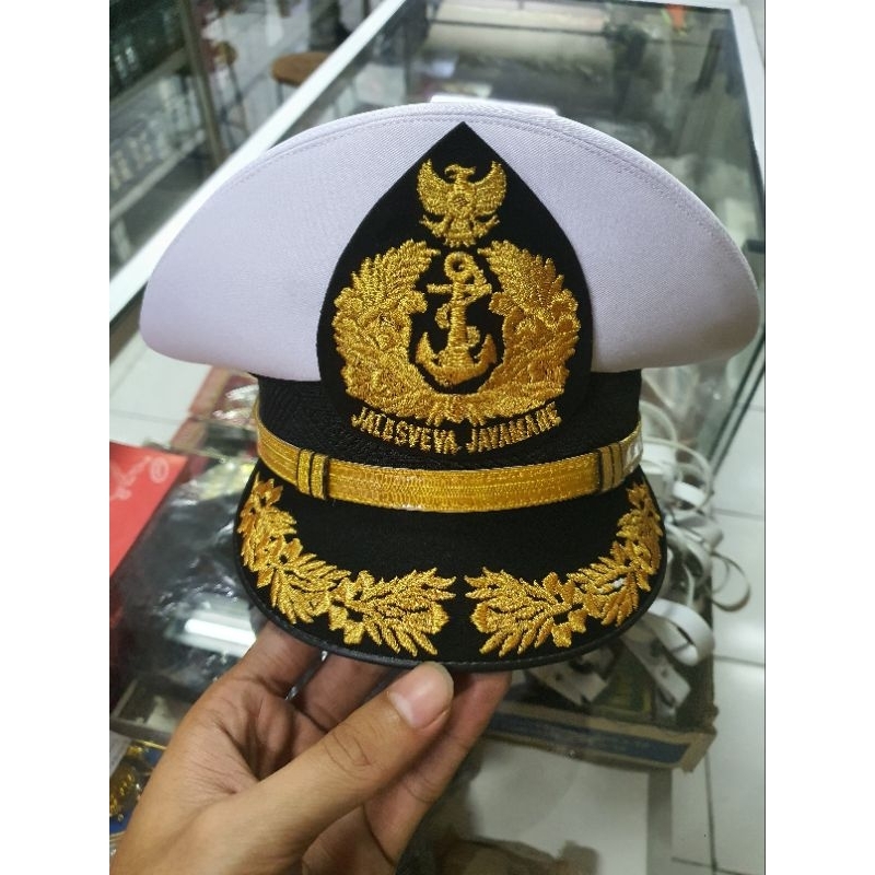 Jual Topi D1nas Tni Al Putih - Topi PDU pamen Tni AL -Topi Tni aL ...