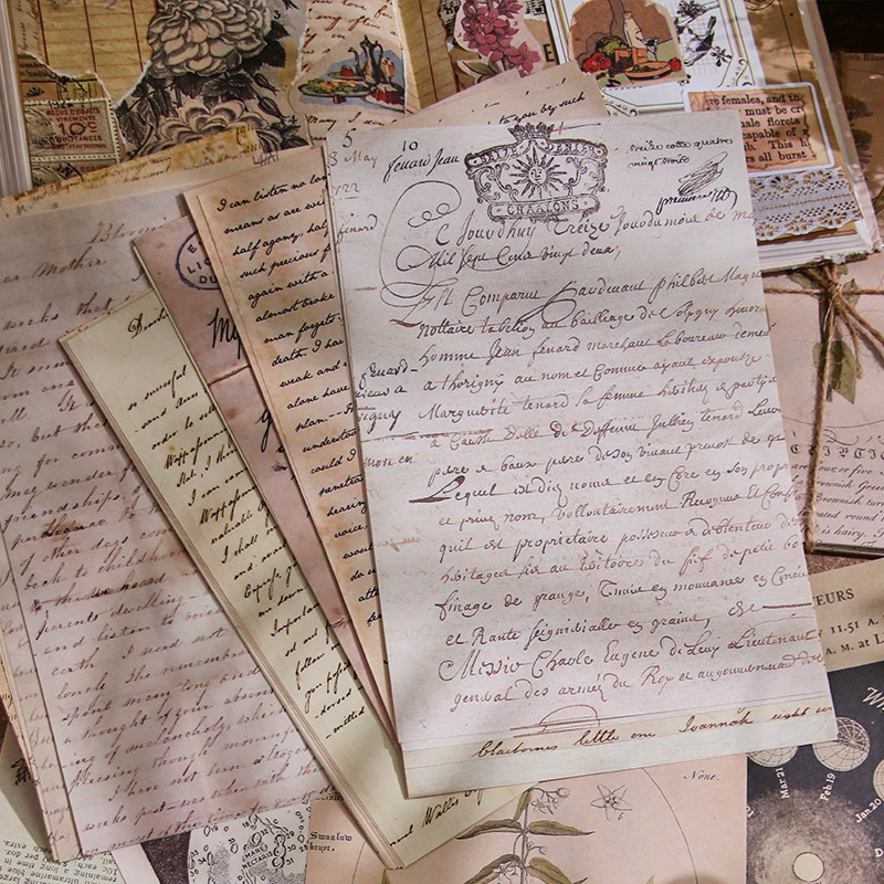 Jual (6BB) paper art kertas deco decor vintage surat letter retro ...