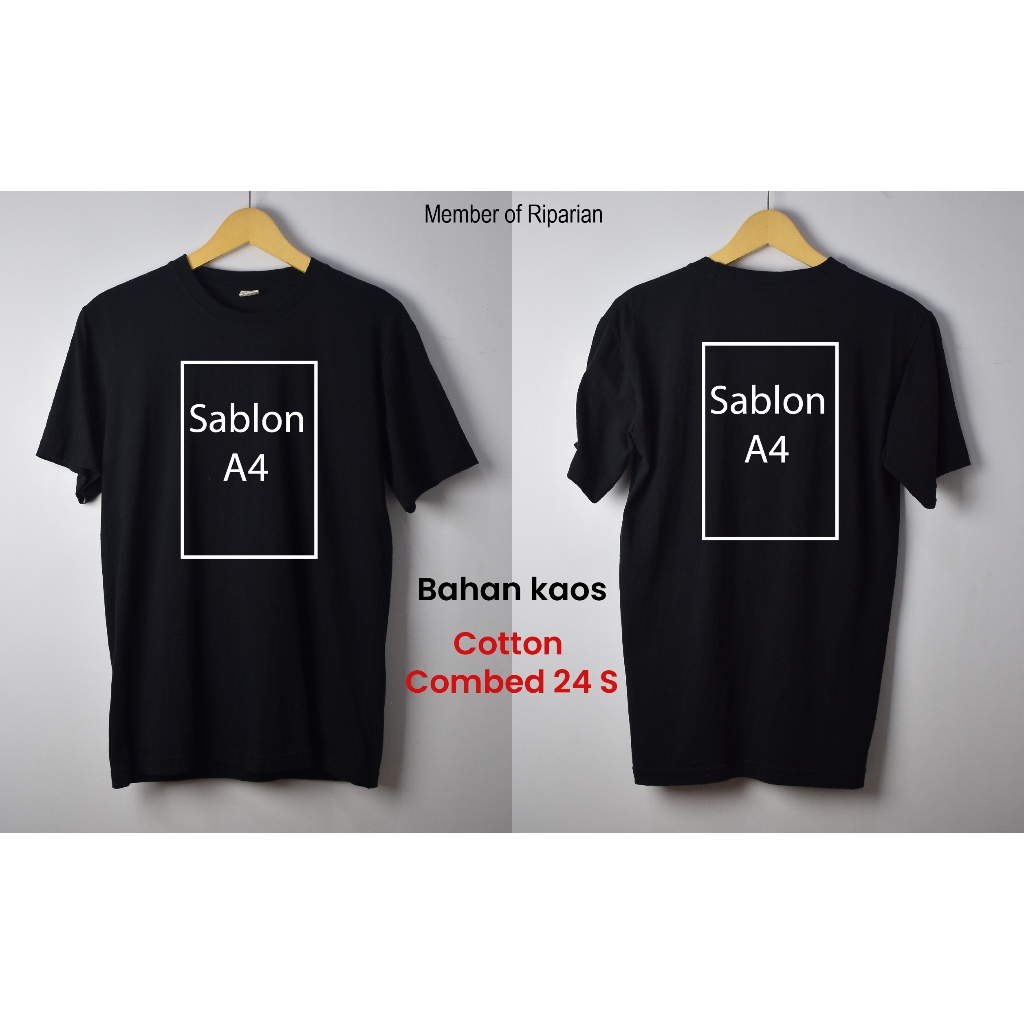 Jual Sablon Custom DTF Desain Sendiri Bahan Catton Combed 24 s Unisex ...