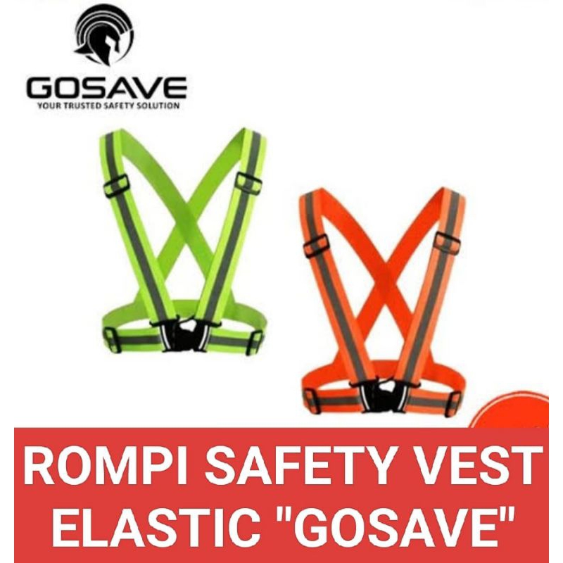 Jual ROMPI SAFETY KARET ELASTIS V GOSAVE | Safety Vest Proyek | Rompi ...