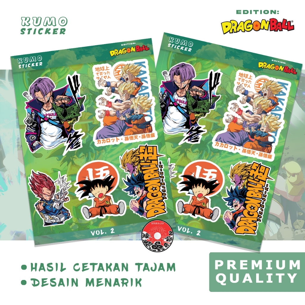 Jual Sticker Anime | Dragon Ball Vol. 2 | Sticker Sheet Pack | Shopee ...