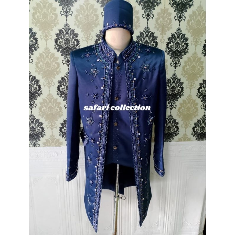 Jual Beskap pengantin jubah/Beskap selutut modern | Shopee Indonesia