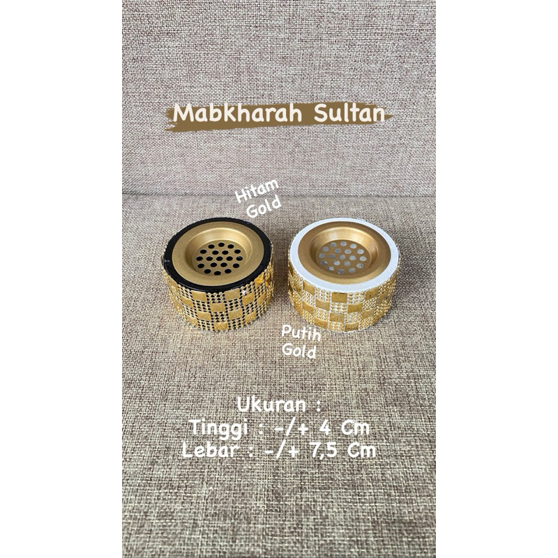 Jual Mabkharah Sultan Type Standart Putih Gold Hitam Gold Tempat Bakar ...