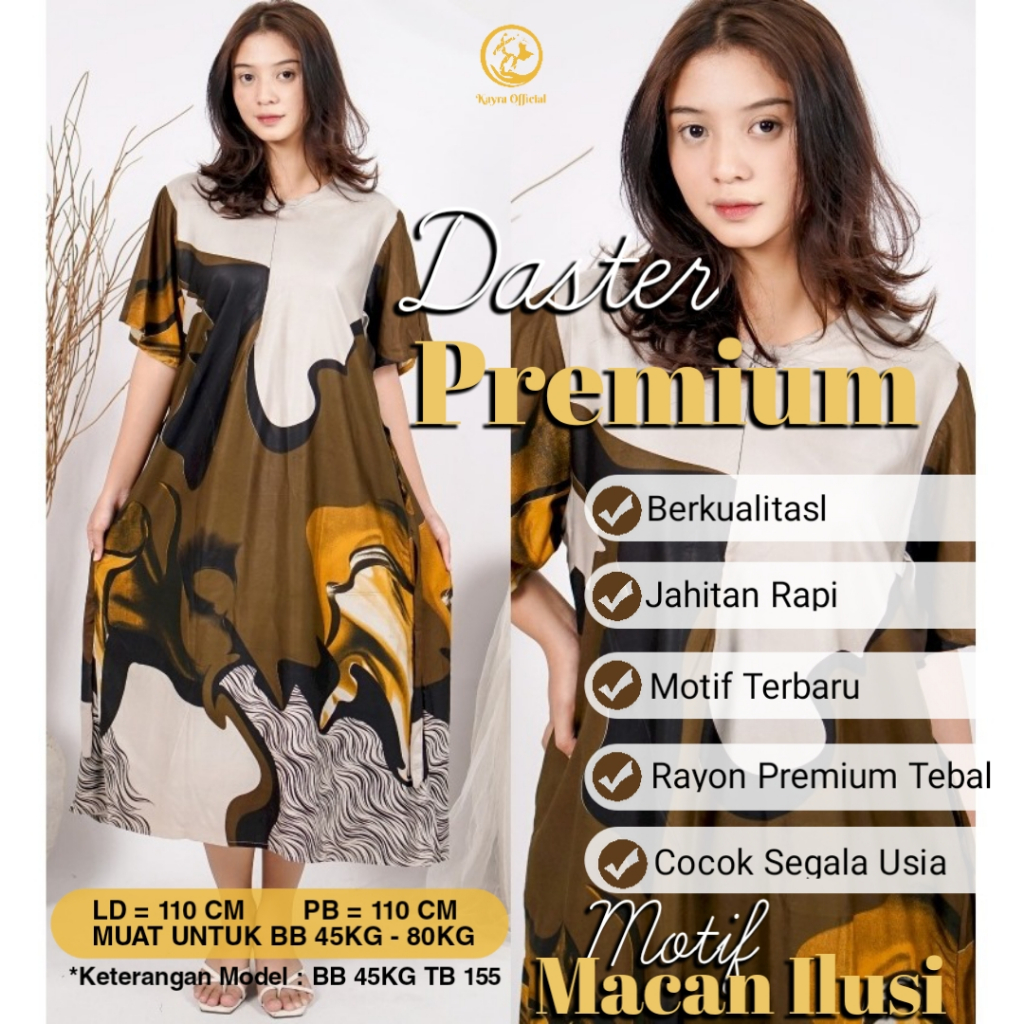 Jual DRESS WANITA - DASTER RAYON TEBAL - DASTER BUMIL BUSUI - DASTER ...