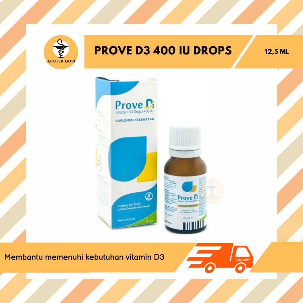 Jual PROVE D3 DROPS 12,5 ML/VITAMIN D3 400 IU/TULANG DAN GIGI | Shopee ...