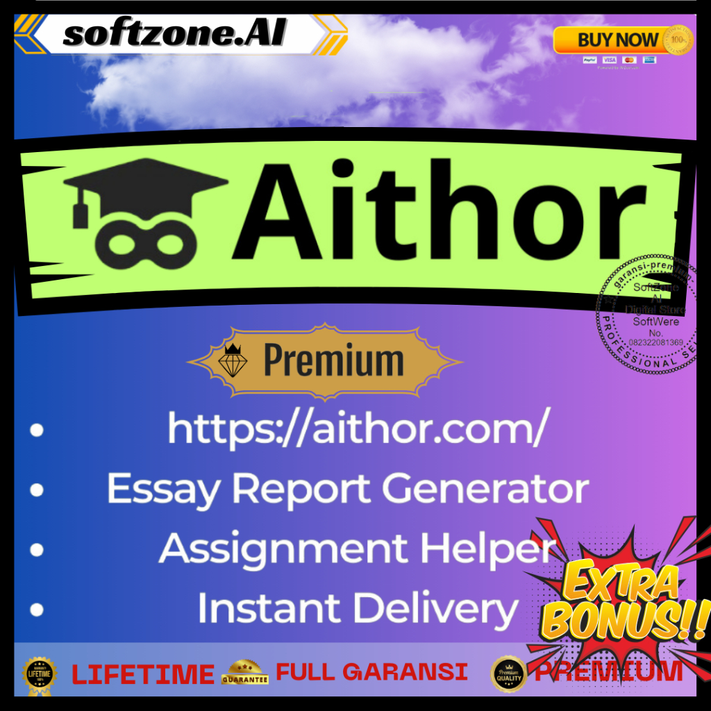 Jual Aithor Pro { MONTLY }Undetectable AI Essay Report Generator with ...