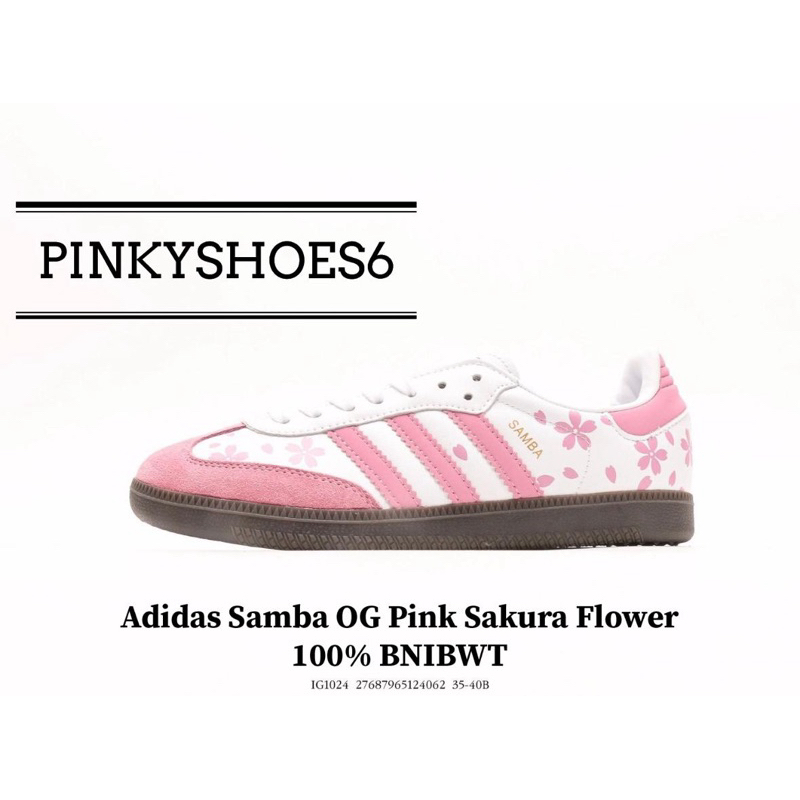 Jual Sepatu Adidas Samba OG Pink Sakura Flower 100% BNIBWT | Shopee ...
