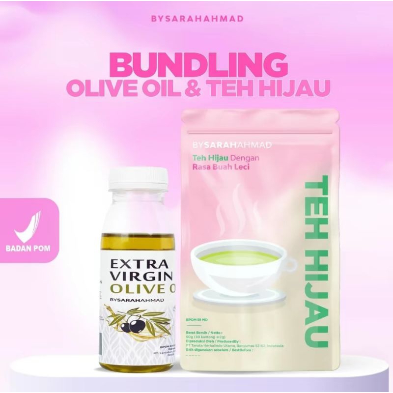 Jual OLIVE OIL & TEH HIJAU BY SARAH AHMAD TEH HIJAU OLIVE OIL SARAH ...