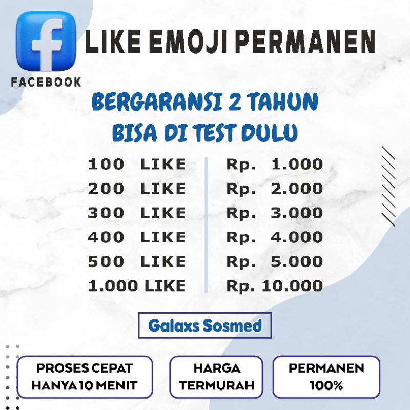 Jual Like Emoji Facebook Permanen Real Aktif Proses Cepat Bisa DiTest ...