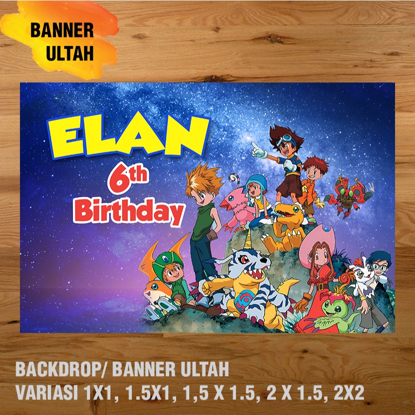 Jual DIGIMON BANNER/ BACKDROP/ SPANDUK ULANG TAHUN UL-TAH | Shopee ...