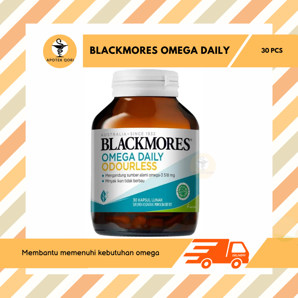Jual BLACKMORES ODOURLESS FISH OIL BOTOL 30 KAPSUL/MINYAK IKAN/OMEGA 3 ...