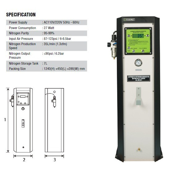 Jual AUTOMATIC NITROGEN GENERATOR MOTORCYCLE-1 / MESIN PENGISIAN ANGIN ...