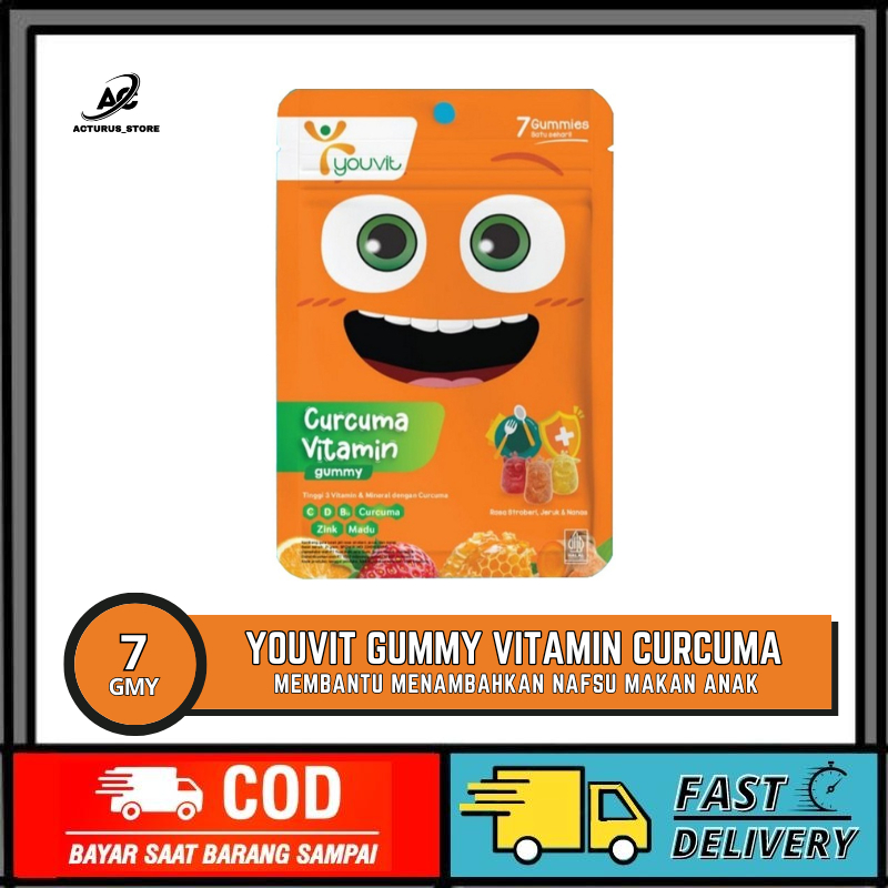 Jual Youvit Multivitamin Gummy Curcuma 7 Gummy Vitamin Penambah Nafsu ...