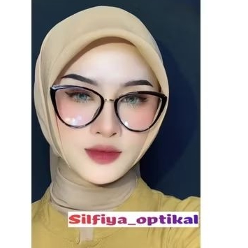 Jual FRAME KACAMATA WANITA CATE EYE 3002 | LENSA BLUEYCROMIC | LENSA ...