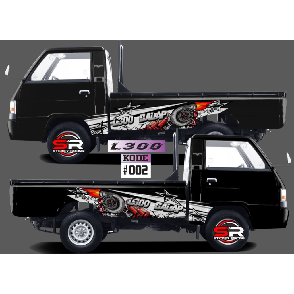 Jual Stiker Decal Print Body Samping Pick Up L300 Kanan Kiri-l300 balap ...