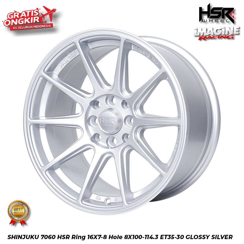 Jual Velg racing untuk mobil yaris jazz mobilio avanza xenia ring 16 pcd 4x100-114,3 hsr ...