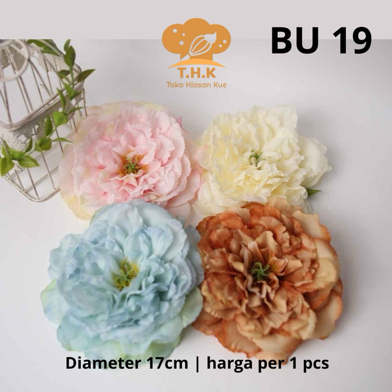 Jual BU19- Hiasan Kue Bunga Artificial Kuntum Peony Jumbo (1pcs ...