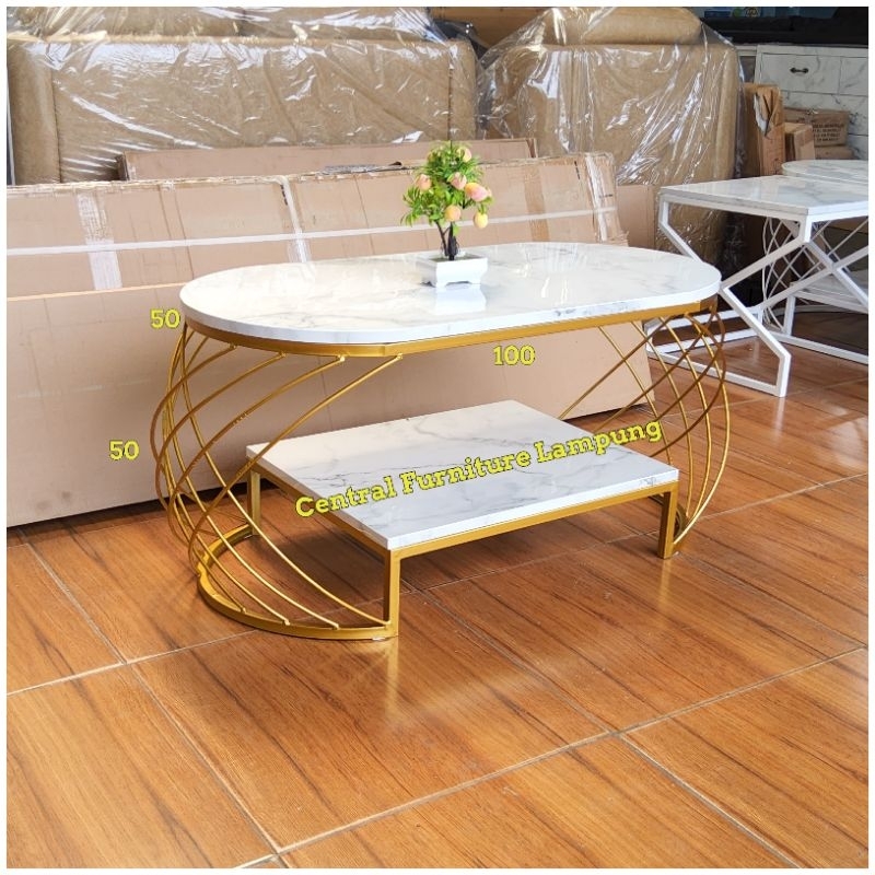 Jual Meja Sofa Double Kaki Besi Top HPL | Shopee Indonesia