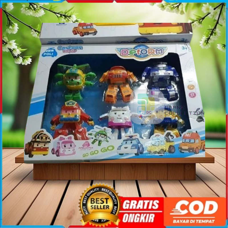 Jual ROBOCAR POLI TRANSFORM 1 Set 6 Karakter / Poli Cartoon Style ...
