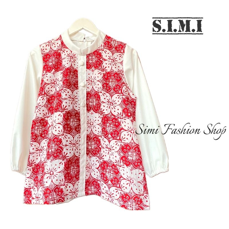 Jual Blouse etnik batik model shanghai motif batik sulur Murah ukuran M ...