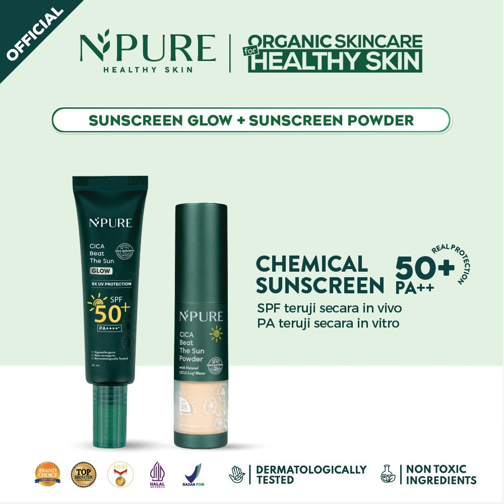 Jual NPURE Sunscreen Cica Beat The Sun I Cica Beat The Sun Powder ...