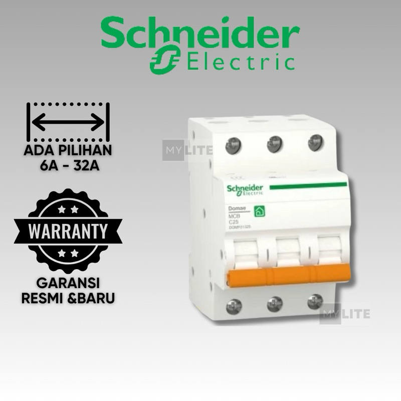Jual Mcb schneider domae 6 ampere 10 ampere 16 ampere 20 ampere 25 ampere 32 ampere 40 ampere 50 ...