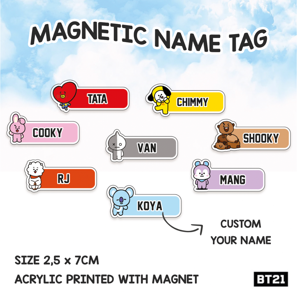 Jual Nametag Magnetic Nama Dada Name Tag Lucu Anak Sekolah | Shopee ...