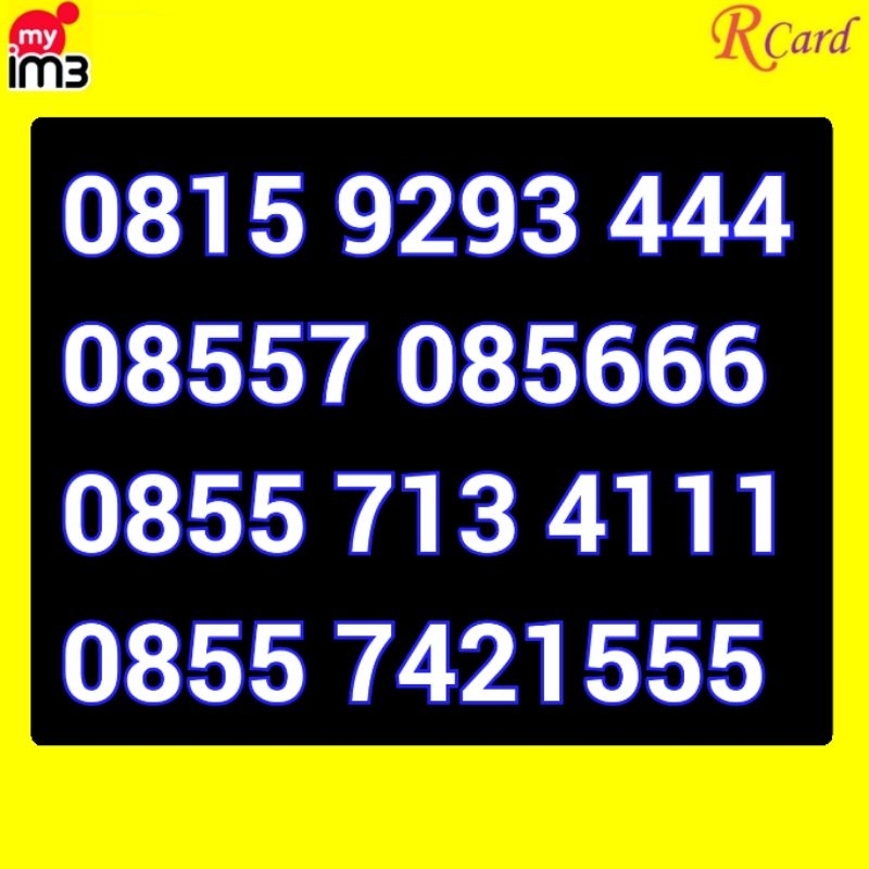 Jual Perdana Nomor Cantik IM3 Indosat 11 Digit Tripel 9293 444 555 666 4111 | Shopee Indonesia